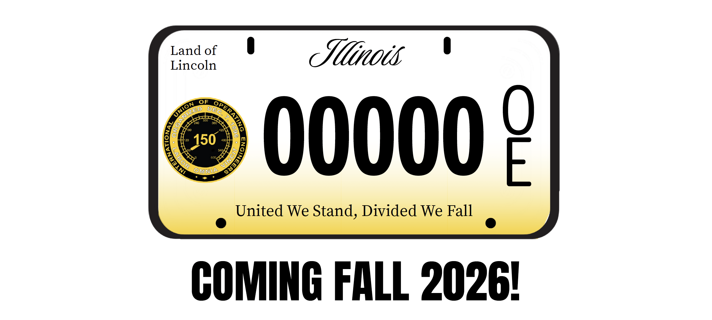 Illinois Vanity Drivers License Plate - IUOE Local 150 | International ...
